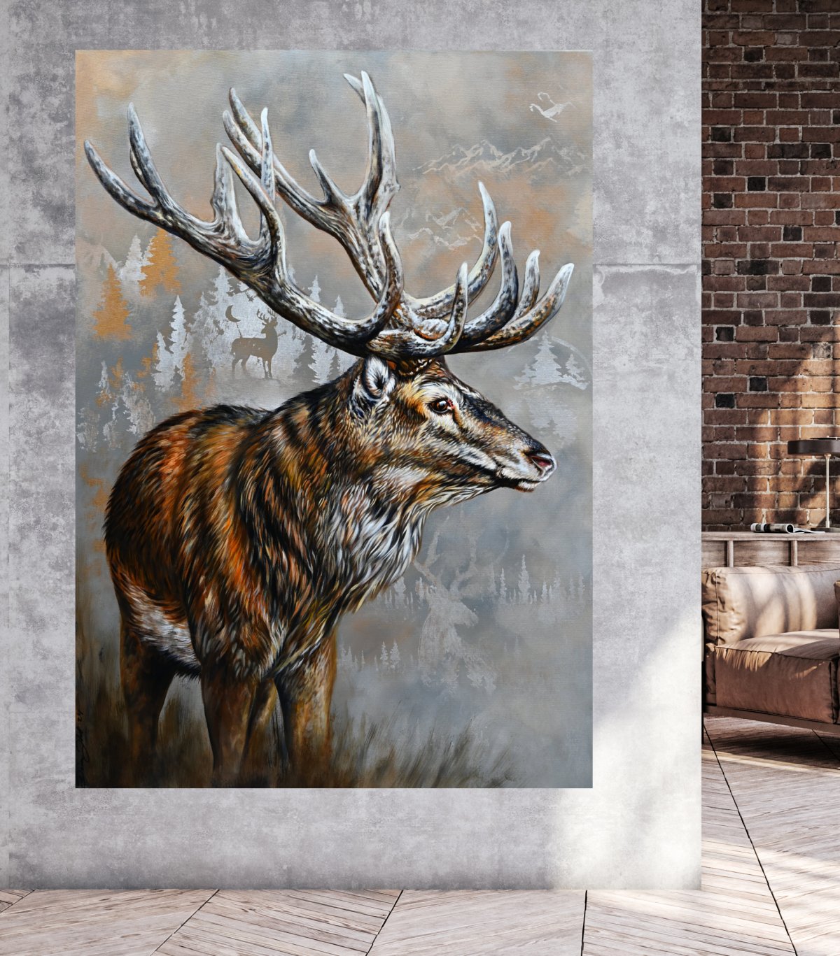 SILVER MOON - ORIGINALE VÆRKER - Dina Hall - Wildlife Art